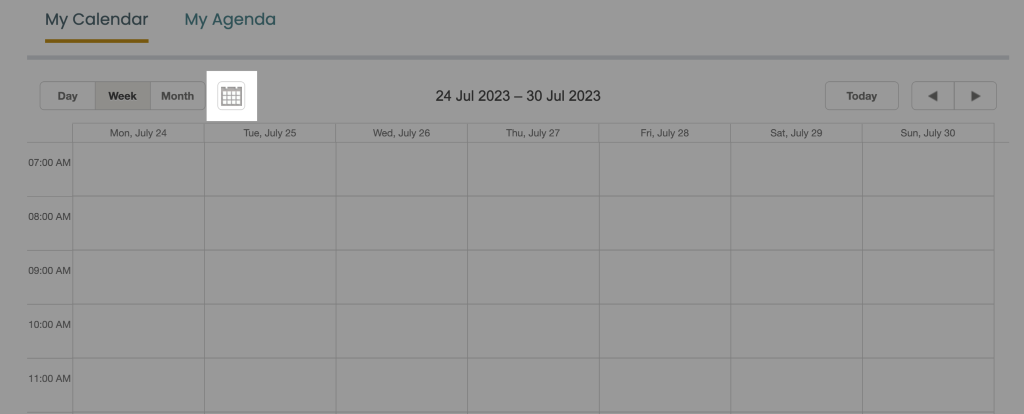 E.Flo MD calendar navigation tip